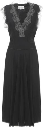 Maison Margiela Femme, Robes, Noir, Taille: 38 FR Silk Midi Dress