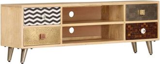 vidaXL Vidaxl - Meuble tv 120 x 30 x 40 cm Bois massif de manguier