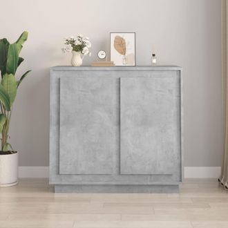 vidaXL Credenza Grigio Cemento 80x34x75 Cm In Legno Multistrato - Vidaxl