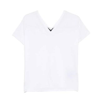 Roberto Ricci Design Rrd, Femme, Tops, Blanc, Taille: 36 FR Oxford GDY V-Neck Shirty
