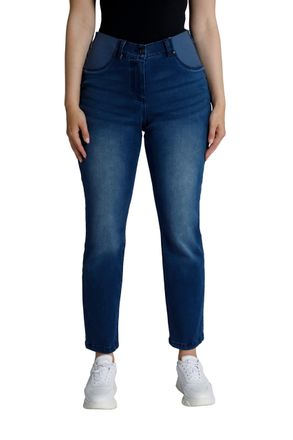 Ulla Popken Damen, gro&szlig;e Gr&ouml;&szlig;en, Jeans Sammy mit elastischem Einsatz