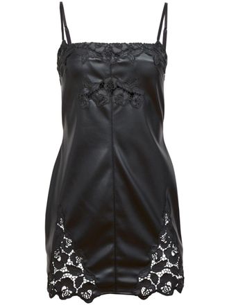 Fleur du Mal robe courte en cuir vegan - Noir