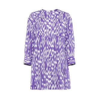 Eres Grafisches Print Baumwoll-Strandkleid - - Dresses - Damen - Lila - M