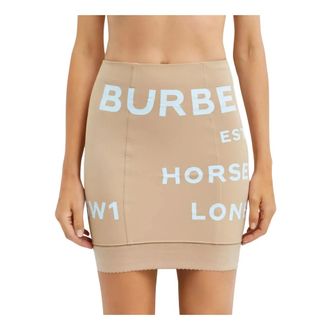 Burberry Gabardine Mini Trench Skirt - Femme - Jupes - Beige - Taille: 32 FR