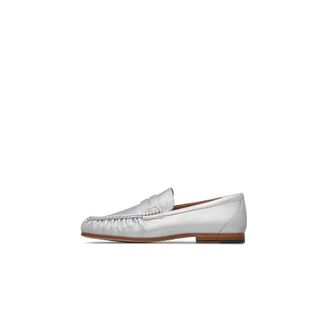 Loriblu Femme, Chaussures, Gris, Taille: 37 EU Mocassins en cuir nappa fronc&eacute;