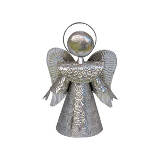Mitienda Engel Silber 20cm, Schutzengel, Weihnachtsdeko
