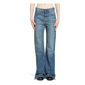 Chlo&eacute; Gerades Jeans mit Schlitz am Saum - - Jeans - Damen - Blau - W29