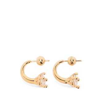 Panconesi Gold with Crystal Stone Earrings - Gold
