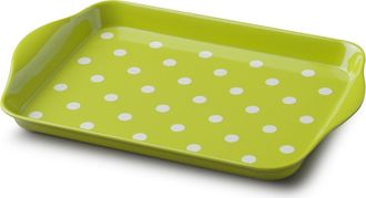 Zeal G200L Mini-Serviertablett, gepunktetes Design, 18 x 14 cm, Limettengr&uuml;n