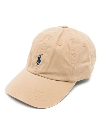 Polo Ralph Lauren casquette &agrave; logo brod&eacute; - Marron