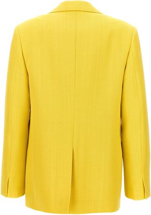 Jil Sander Viscose-Silk Blend Blazer - Yellow