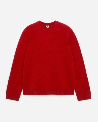 Arket Wollpullover Mit Rundhalsausschnitt -Rot