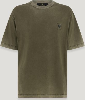 Belstaff Belstaff T-shirt Hockley pour homme Jersey à coloration négative Vert militaire Taille 2XL