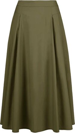 Bomboogie Femme, Jupes, Vert, Taille: 42 FR Pleated Wide Skirt