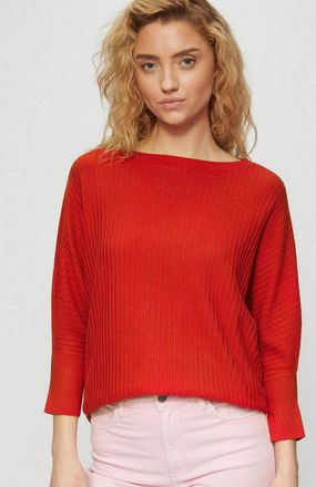 s.Oliver 3/4 Arm-Pullover Strickpullover Weicher Pullover mit Struktur und 3/4-Fledermaus&auml;rmeln