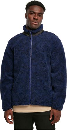 Urban Classics Herren Jacke AOP Sherpa Jacket darkbluedamast XXL