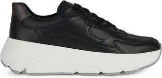 Geox Femme D Diamanta B Plate-Forme, Black Gun, 35 EU