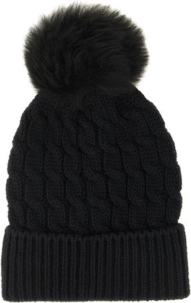 Moncler MO344415BM Virgin Wool Beanie - Black