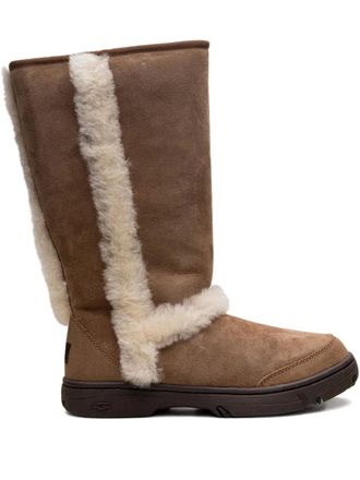 UGG bottines Sunburst Tall Chestnut - Marron