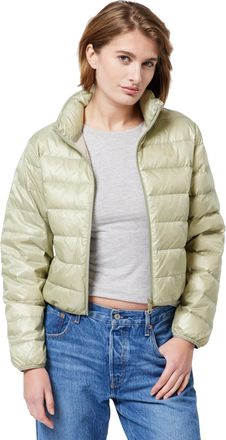 Calvin Klein Damen Pufferjacke Down Shine Gl&auml;nzend, Beige (Nordic Dust), XL