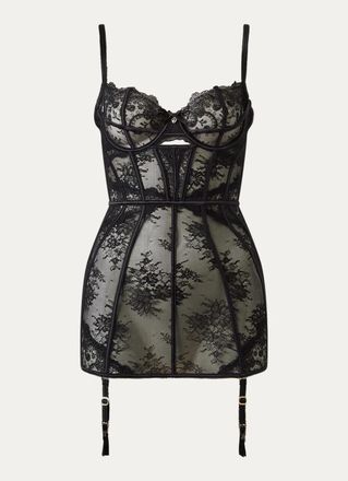 Lounge Ensemble Robe Corset Arabella - Noir - Le cadeau parfait pour elle