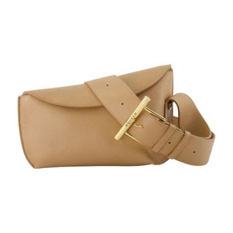 Alexander McQueen Beige Leder Crossbody Tasche mit T-Bar - - Bags - Damen - Beige - ONE SIZE