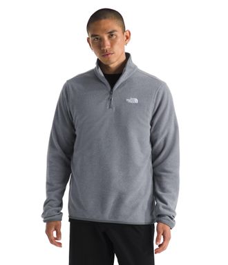 The North Face Herren Glacier Fleece 1/4 Zip Sweatshirt, TNF Mid Grey Heather, XXL