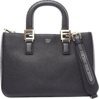 Fendi Pre-owned Sac Cabas Cuir FF - Femme - Pre-owned - Noir - Taille: ONE Size
