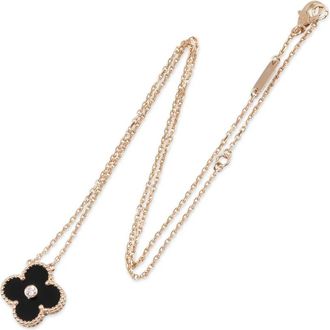 Van Cleef & Arpels collier Alhambra en or rose 18ct (années 2010) - Noir