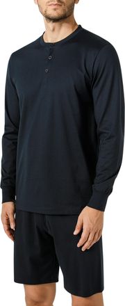 CALIDA Herren Longsleeve blau Baumwolle & Mix