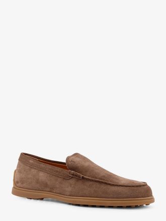 Tod's Mens Suede Loafers Brown