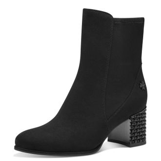 Marco Tozzi by Guido Maria Kretschmer Damen Stiefeletten mit Absatz Spitz mit Nieten, Schwarz (Black), 38 EU