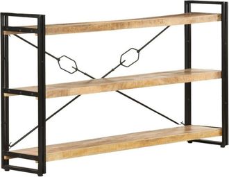 vidaXL vidaXL B&uuml;cherregal 3 F&auml;cher 140x30x80 cm Mango Massivholz