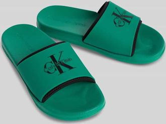 Calvin Klein Badeschuhe mit Logo Print