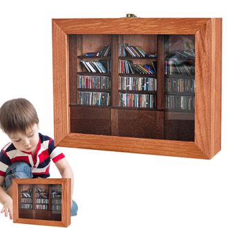 Generic Sch&uuml;tteln Sie das B&uuml;cherregal, Anti-Stress-B&uuml;cherregal, Miniatur-B&uuml;cherregal zum Stressabbau - Sch&uuml;tteln Sie Stress ab, f&uuml;r Miniaturb&uuml;cher mit 200 kle