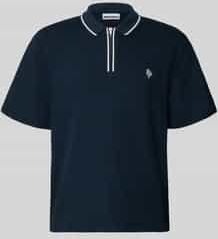 Review Regular Fit Poloshirt mit Rei&szlig;verschluss und Label-Stitching