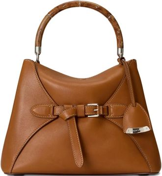 Ralph Lauren Collection sac cabas médium à anse en bambou - Marron