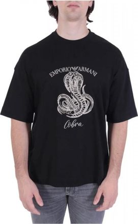 Emporio Armani Homme, Tops, Noir, Taille: 2XL Logo T-Shirt