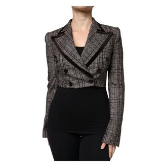Dolce & Gabbana Femme, Vestes, Brun, Taille: 38 FR Blazers