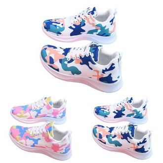 Generic Chaussures de marche &agrave; lacets pour femme - Maille ray&eacute;e - Respirantes - L&eacute;g&egrave;res - Pour le travail, la gym, la course &agrave; pied - Chaussures dentra&icirc;nement