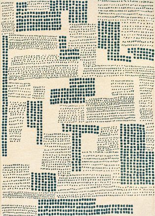 Louis De Poortere Louis De Poortere Teppich Gallery Cubik blau