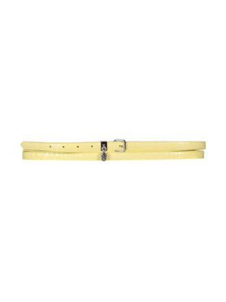 Alexander McQueen Skull and Pav&egrave; Double Belt - Yellow