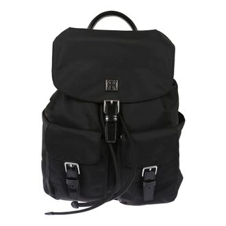 Tory Burch Femme, Sacs, Noir, Taille: ONE Size Sac à Dos en Nylon avec Détails en Cuir