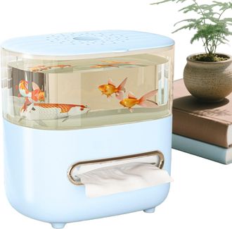 Generico Taschentuchabdeckung | 2-in-1 mit Deckel | Taschentuch-Abdeckung f&uuml;r Fischglas klein | zur Dekoration von Haus, Wohnzimmer, Schlafzimmer, K&uuml;che, B&uuml;ro,