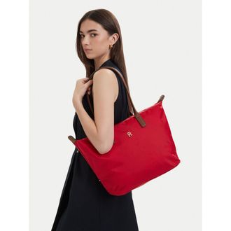 Tommy Hilfiger Handtasche Tommy Hilfiger Popette Tote AW0AW17711 Rot