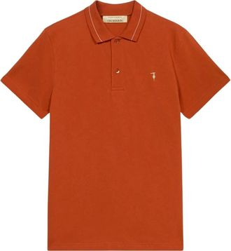 Trussardi Homme, Tops, Orange, Taille: 4XL Polo-Piquet Coupe Standard