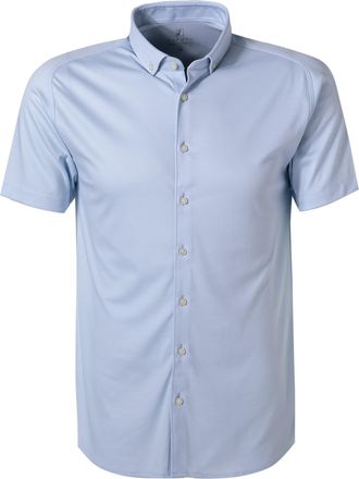 DeSoto Herren Kurzarmhemd blau Slim Fit