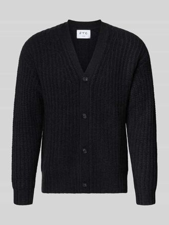 FTC Cardigan aus Kaschmir-Mix mit V-Ausschnitt