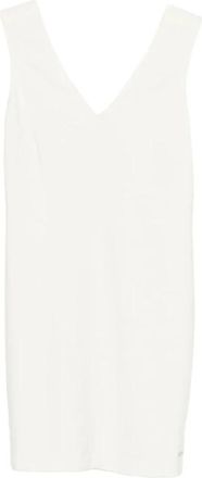 Calvin Klein Femme, Robes, Blanc, Taille: 30 FR Robe sans manches &agrave; col en V