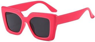 Generic Lunettes De Soleil Carr&eacute;es For Hommes Et Femmes, Id&eacute;ales For Les Voyages, La Conduite Ou Trajets Quotidiens(Red)